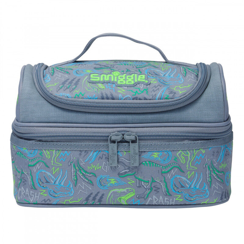 Термосумка Smiggle серая с динозавром, двухслойная