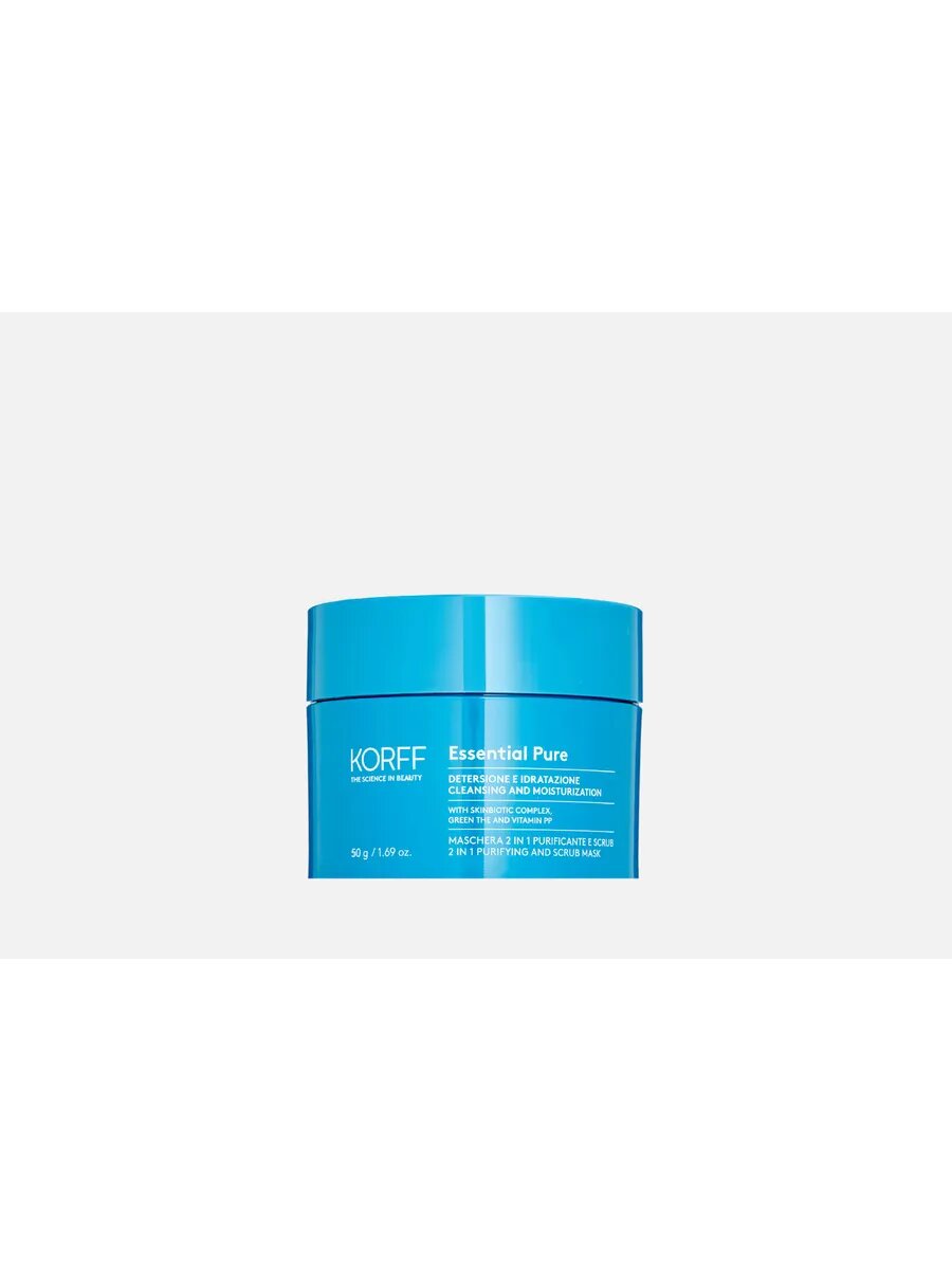 Очищающая и увлажняющая маска-скраб для лица KORFF Essential Pure 2 IN 1 PURIFYING AND SCRUB MASK 50 мл 50 г