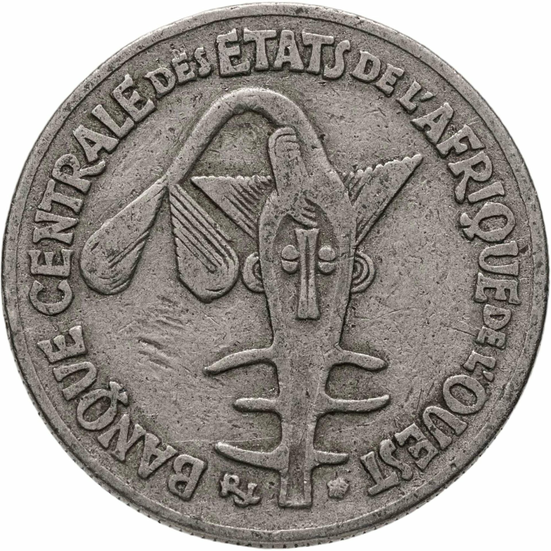 Западная Африка BCEAO 50 франков francs 1972, Мельхиор медь-никель, в сохранности VF-XF