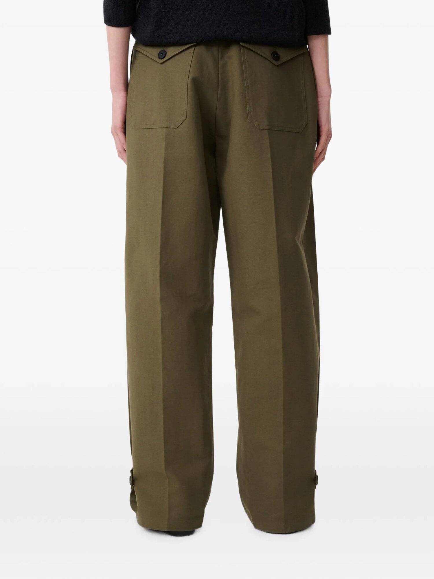 Брюки Studio Nicholson Faron belted adjustable-hem trousers, размер 8 — фото 1
