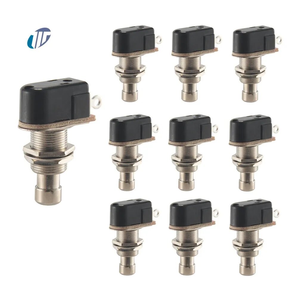 (R F I N) Коробка педалей эффектов совместим с гитары Momentary SPST Button Stomp Foot Switch Кнопочный набор из 10 шт.