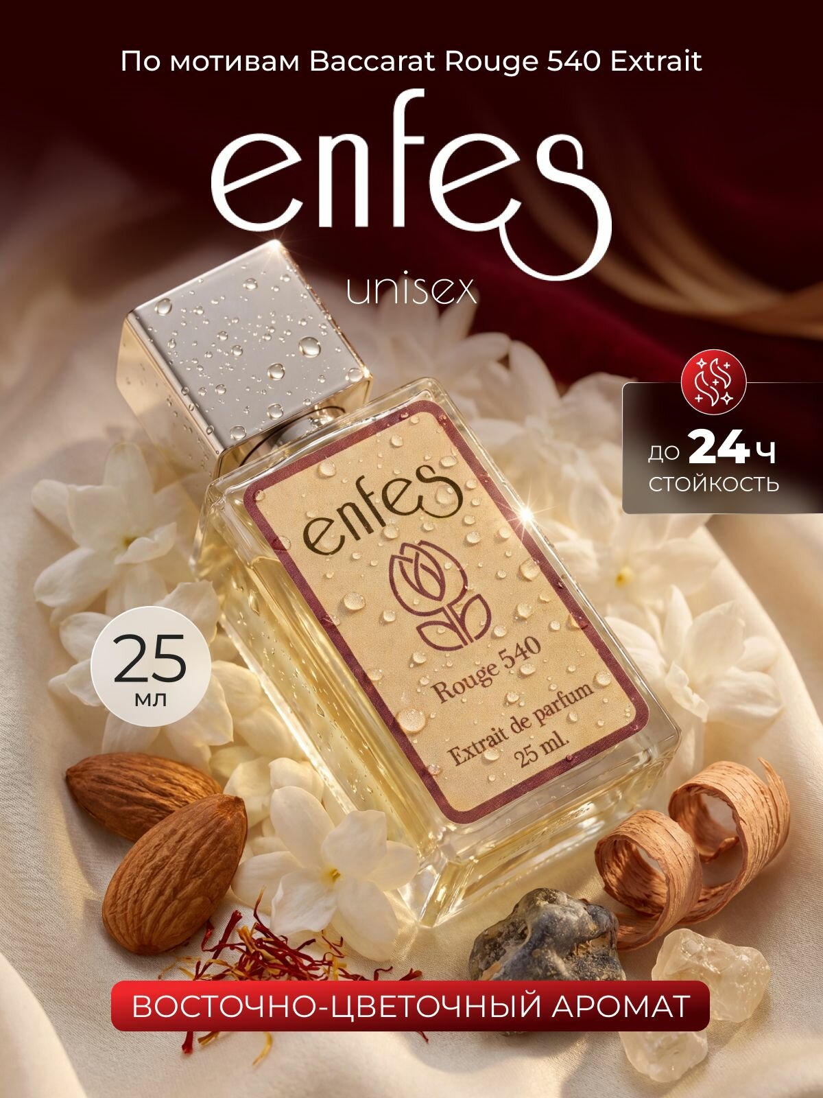 Парфюмерная вода для мужчин и женщин Enfes 01, 25 мл / PERFUME Rouge 540 Extrait унисекс женский парфюм мужской парфюм