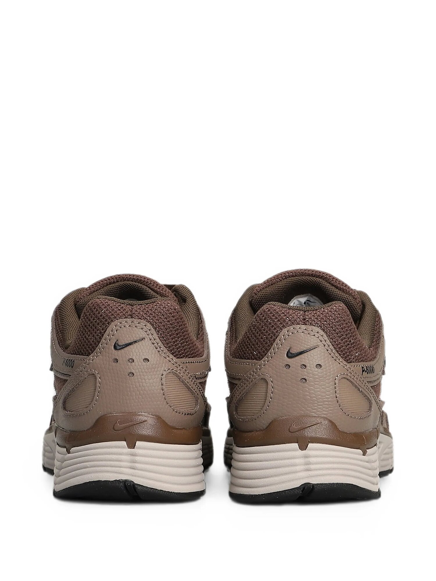 Кроссовки NIKE P-6000 panelled sneakers, размер 45.5 EU, коричневый/серый/оранжевый — фото 1