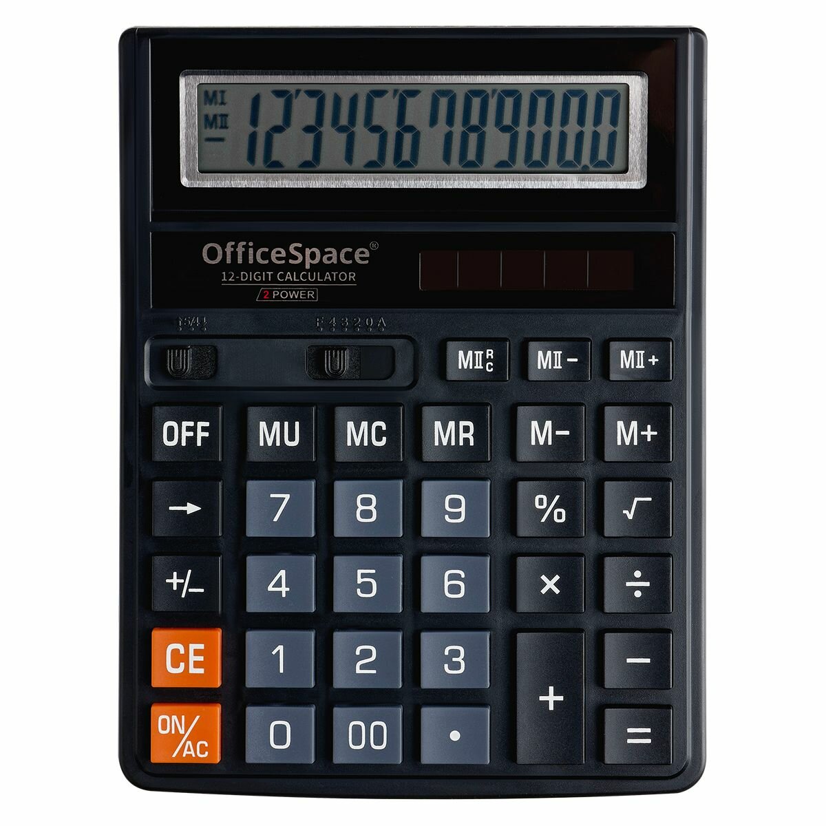 Калькулятор OfficeSpace 12 разр. черный (377152)