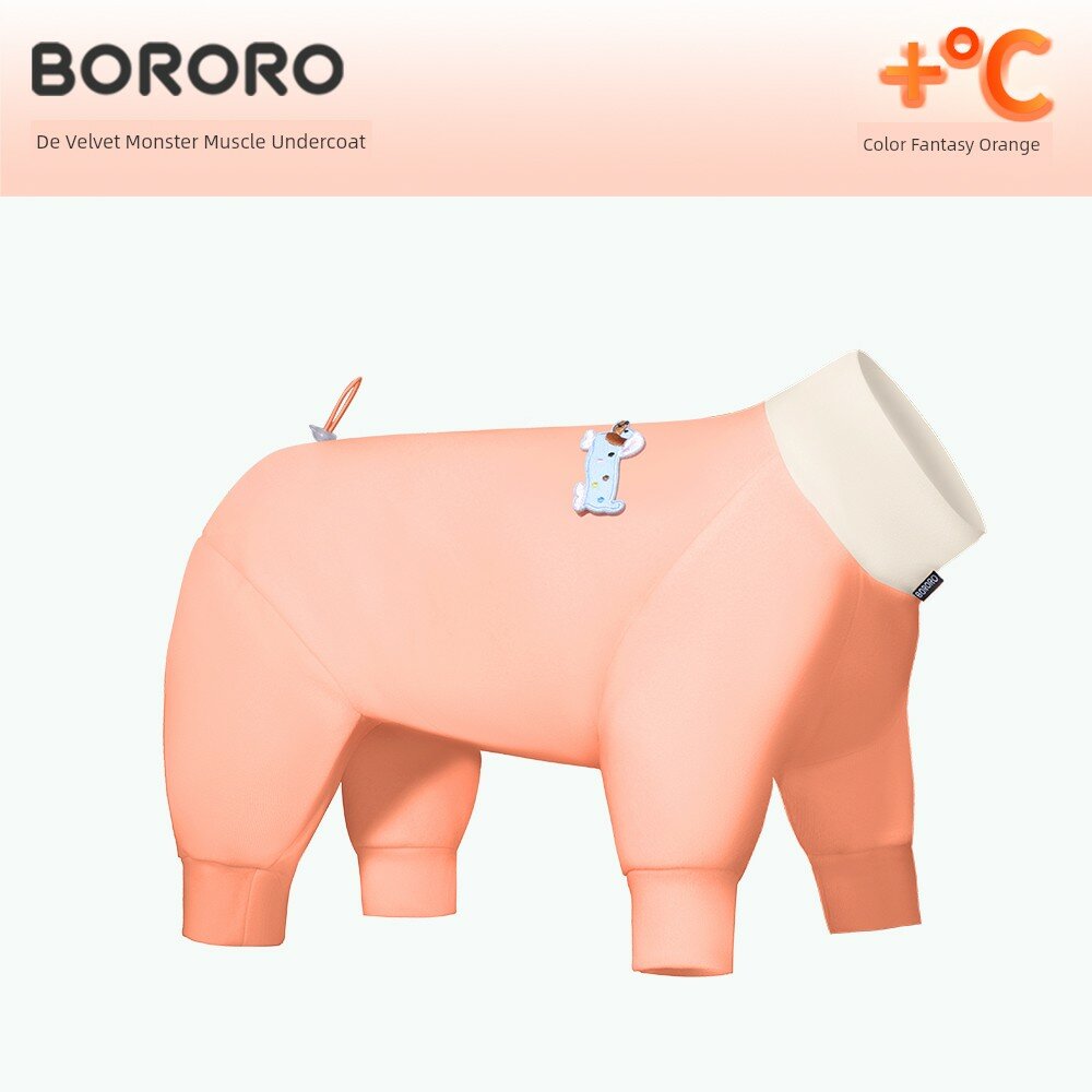 BORORO Теплое Собачье Жилетка для Мелких Пород, Цветовая Фантазия Оранжевый Размер S Спина 26-32см Грудь 36-46см