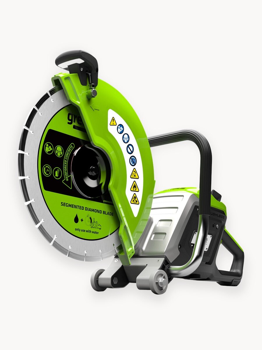 Бетонорез аккумуляторный Greenworks 82PC14, 82V, 350 мм, 4,3 кВт, без АКБ И ЗУ, 1501307