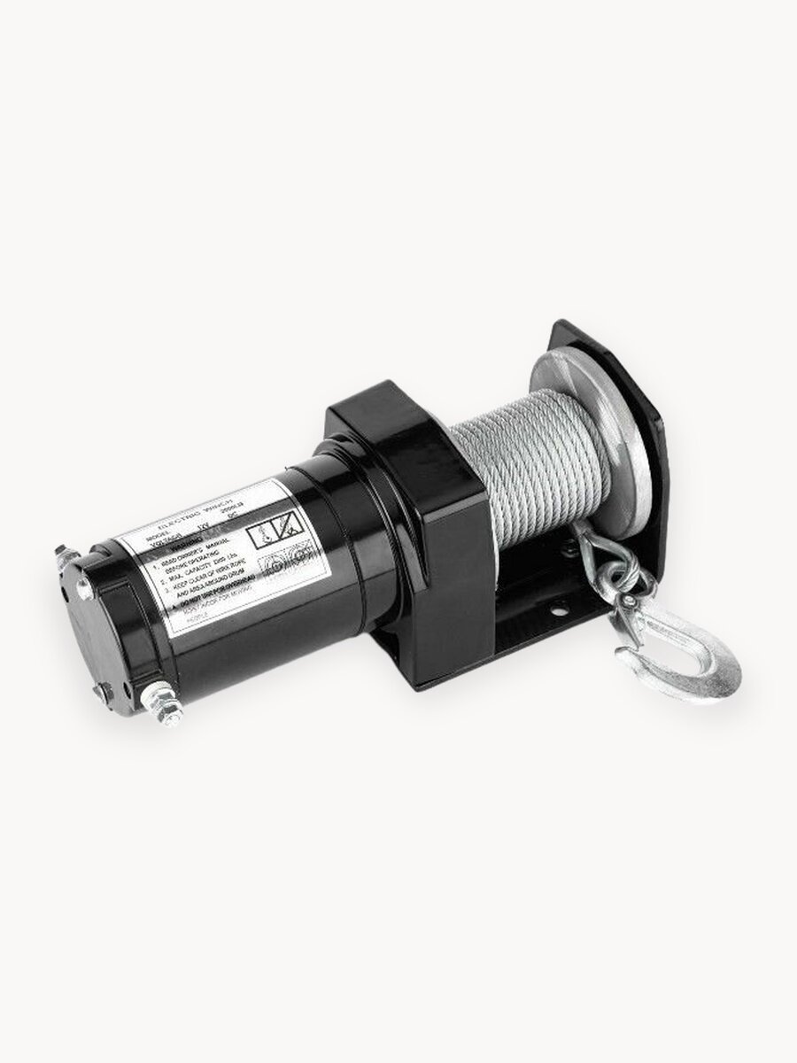 Лебедка электрическая 12V Electric Winch 2000 Lbs/ лебедка автомобильная 12В для снегохода, квадроцикла, прицепа, 907 кг