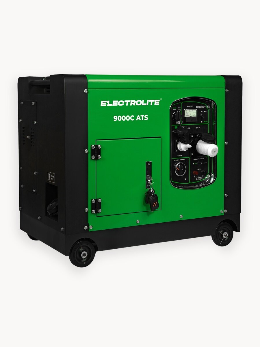 Генератор бензиновый, Electrolite 9000C ATC выносной блок 7-8 кВт, медная обмотка , электростартер, АКБ, автозапуск, бак 25л, глушитель