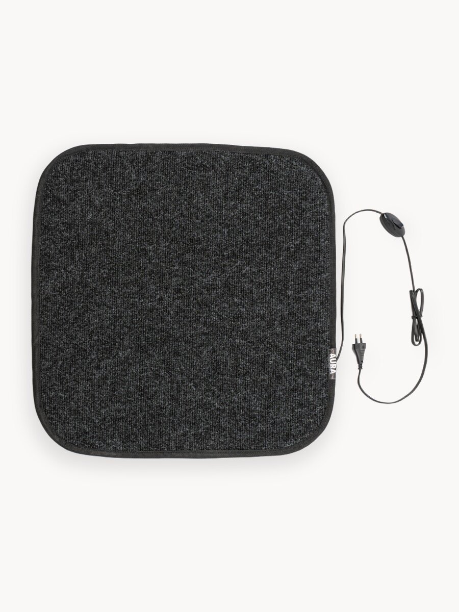 Коврик с подогревом универсальный для сушки обуви, обогрева ног, спины, кресла 60*60