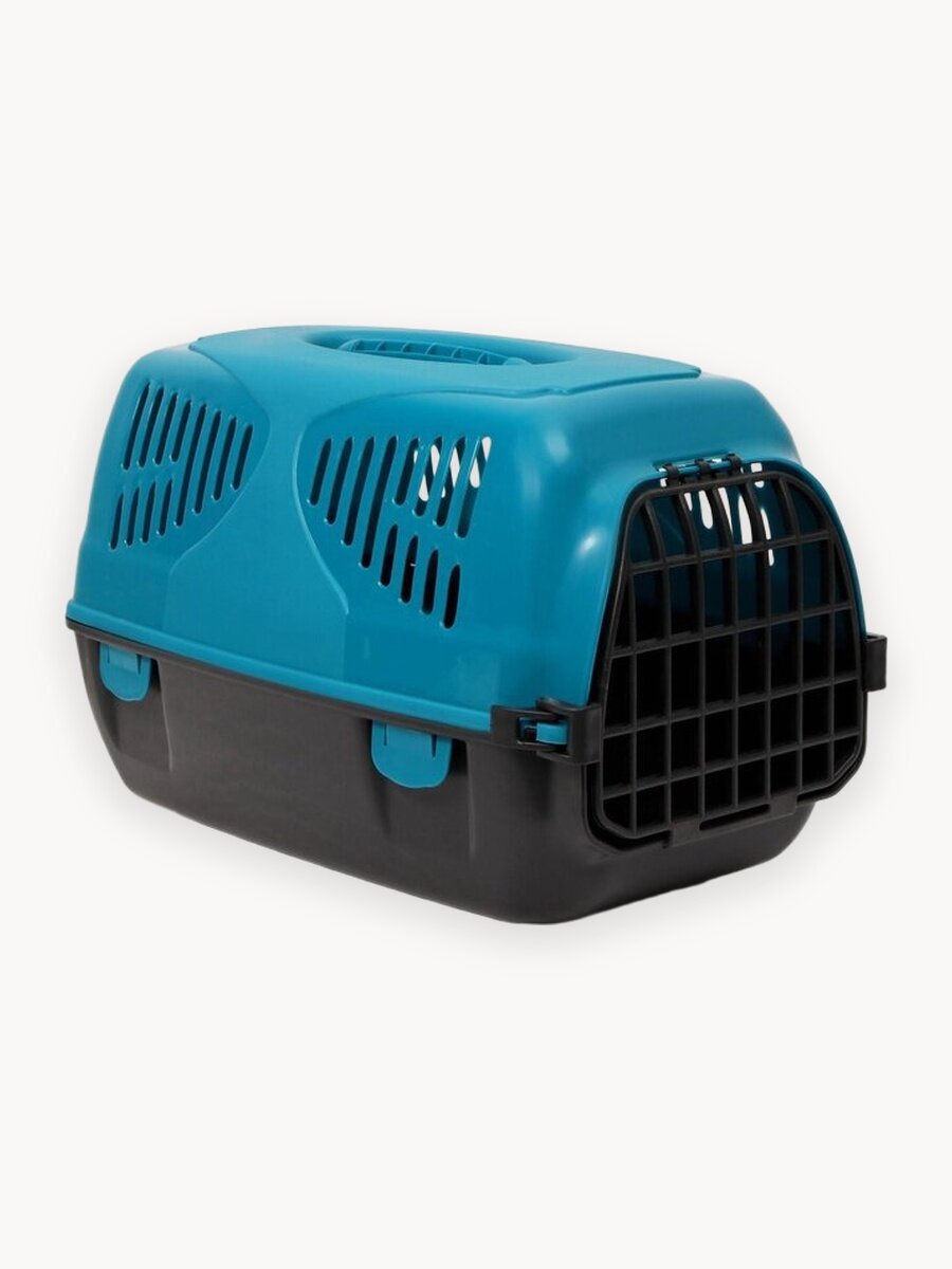 Переноска для животных "Сириус", 33,5 х 31 х 50 см, цвет бирюзовый