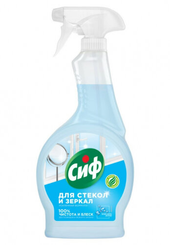 Чистящий спрей Cif СИФ Легкость чистоты Ультра Блеск для стекол и зеркал 500 мл