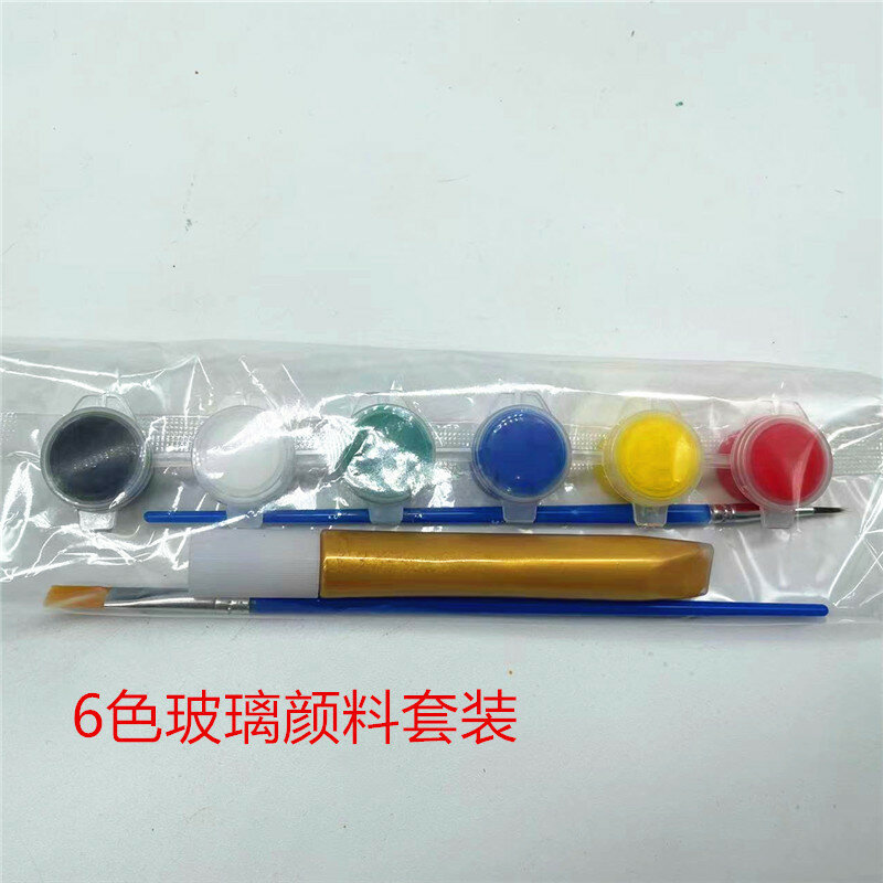 Краска для росписи стекла diy, водонепроницаемая, без выпечки, 6 цветов