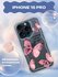 Чехол на Apple iPhone 15 Pro / Айфон 15 Про с принтом Блестящие бабочки