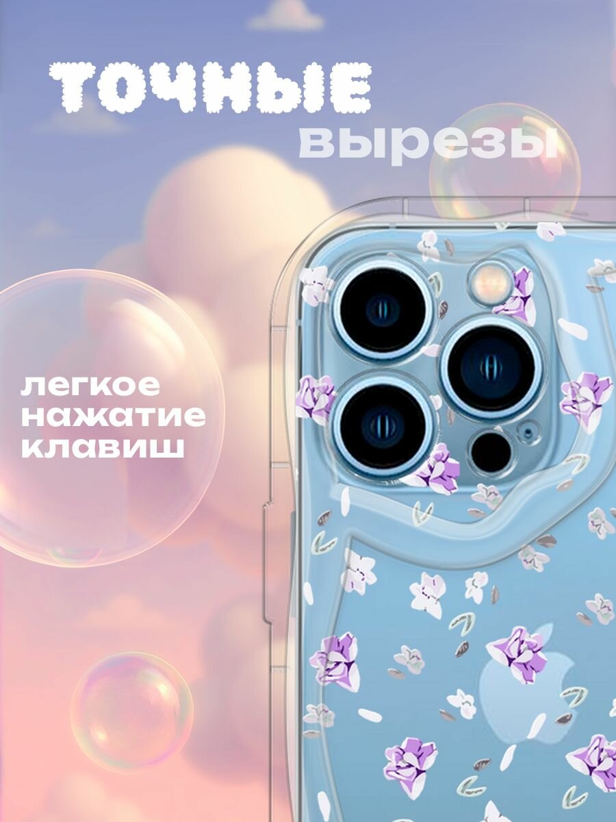 Чехол на Apple iPhone 13 Pro / Айфон 13 Pro с принтом Цветочный паттерн 2 — фото 1