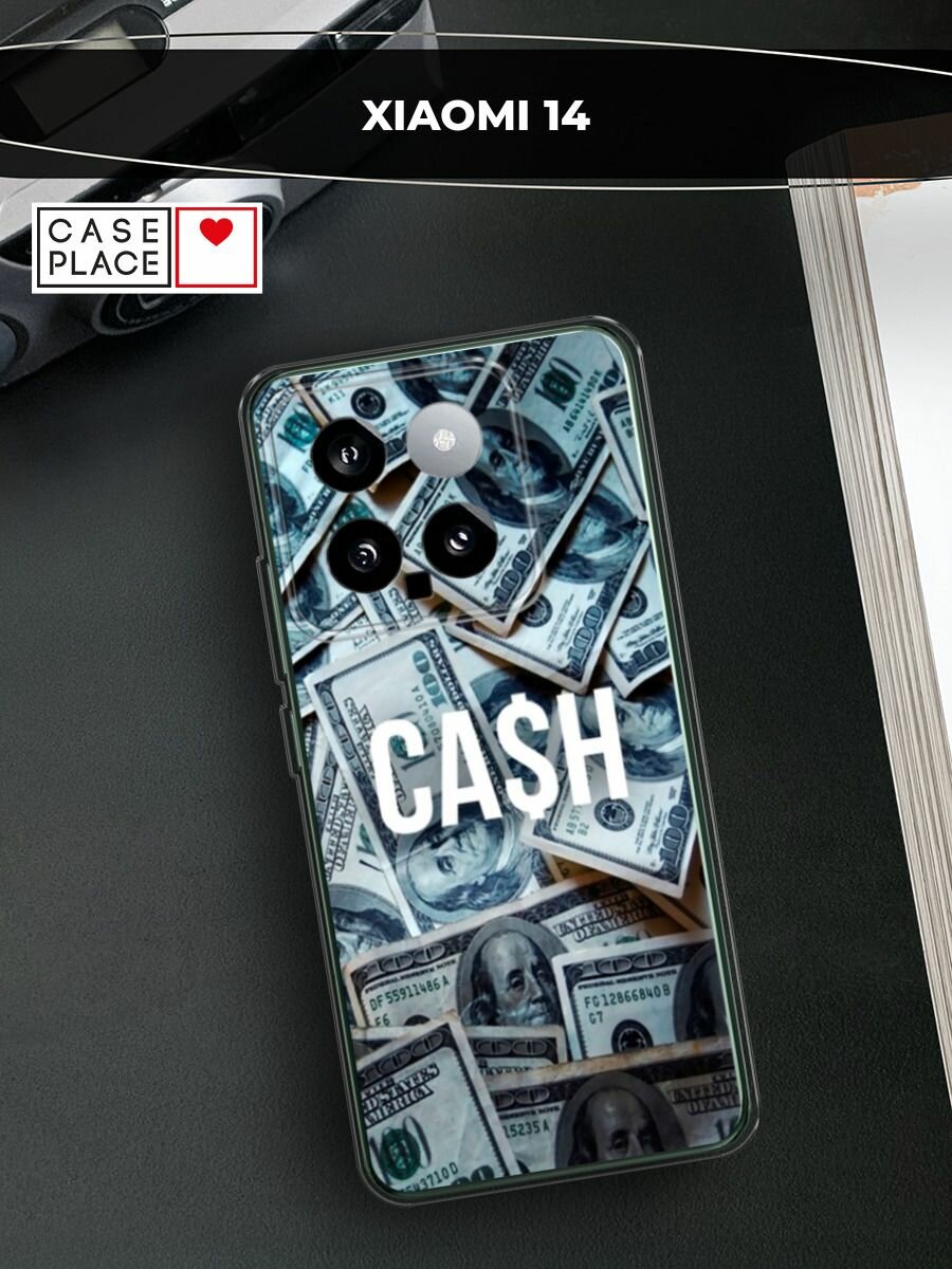 Силиконовый чехол на Xiaomi 14 / Сяоми 14 с принтом "Cash"