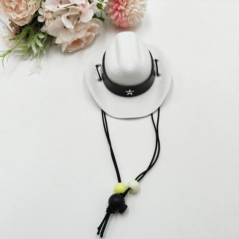 Ковбойская шляпа для питомцев Стильная мини-шляпа в западном стиле для собак и кошек