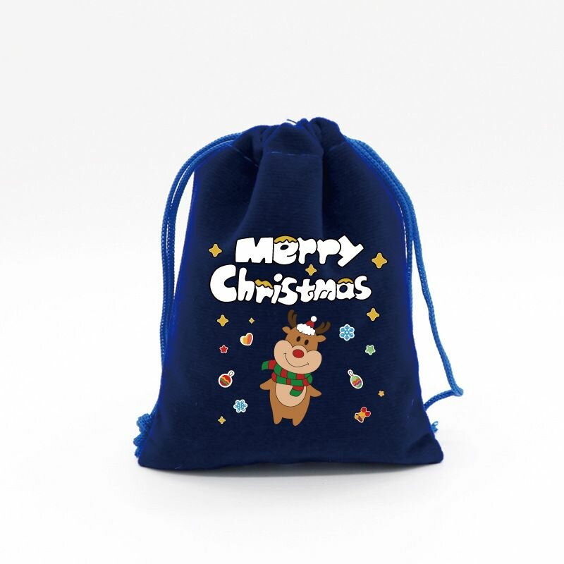 Подарочные мешочки из велюра - сапфировые сумки для яблок и конфет