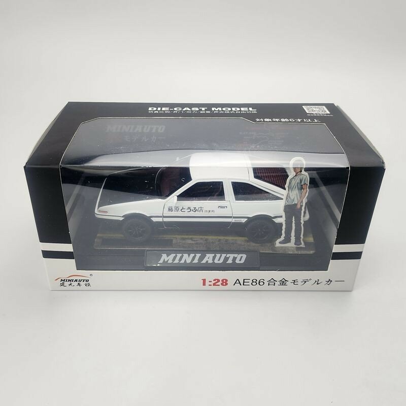Модель автомобиля toyota ae86 из алюминия масштаб 1 28 с инерционным управлением для детей и коллекционеров черный