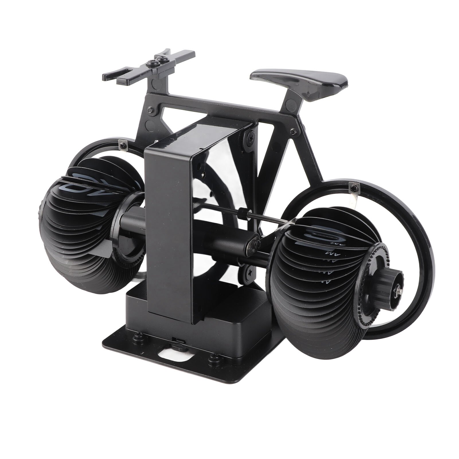 Винтажные раскладные настольные часы в форме велосипеда, ретро-механические часы с батарейным питанием, таймер с напоминанием, настольные часы для офиса, дома, черные