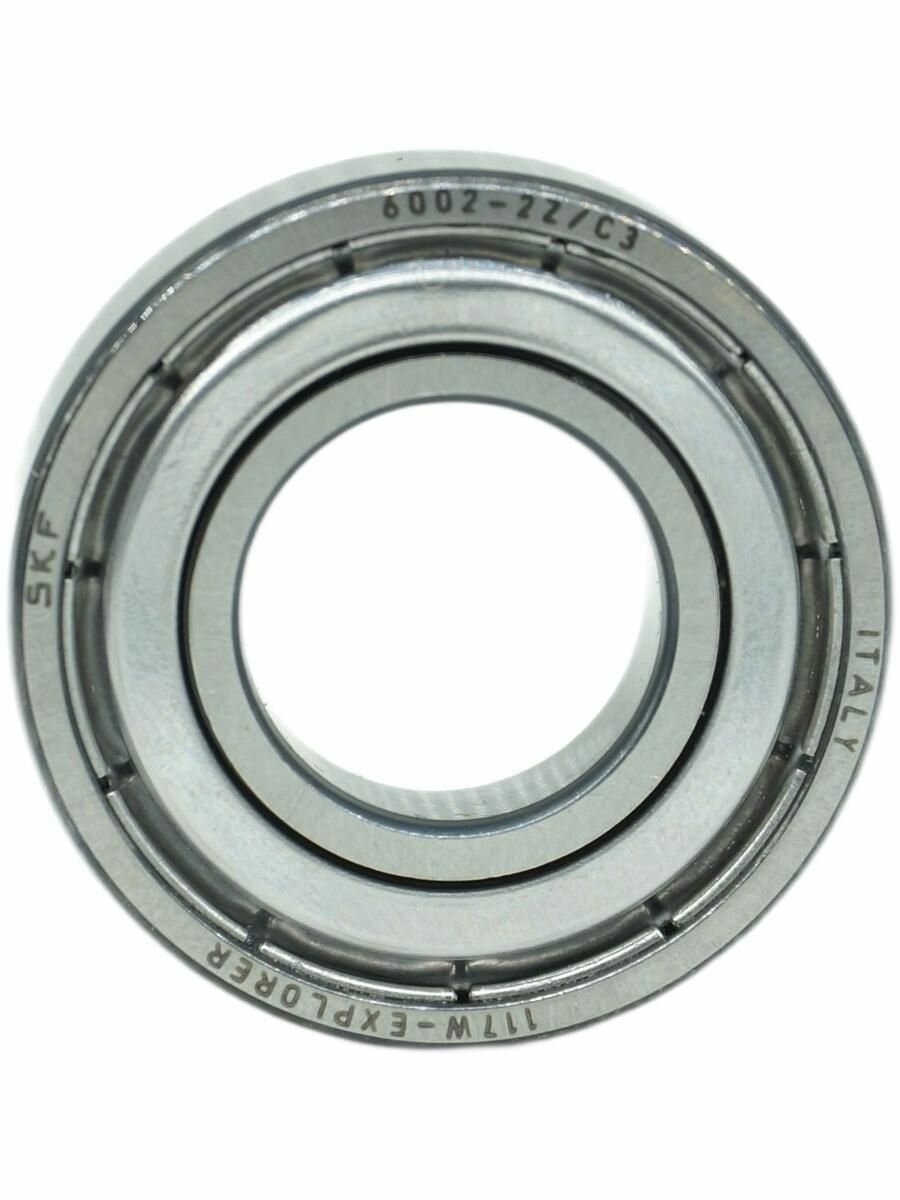 Подшипник шариковый радиальный SKF 6002-2Z/C3 (размер 15x32x9), закрытый металлом высокоскоростной с тепловым зазором для электроинструмента и микродвигателей — фото 1