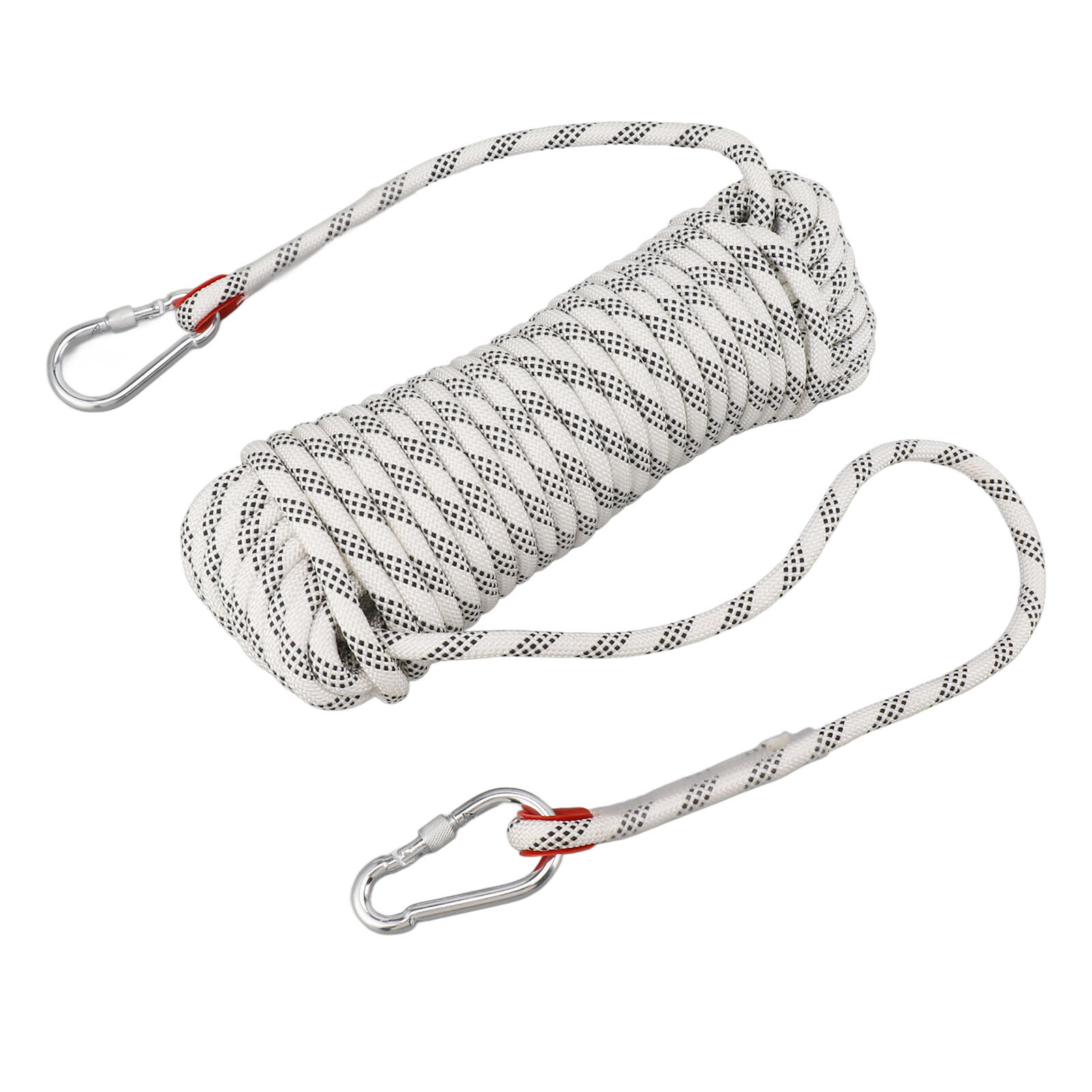 Альпинистская веревка 10 мм, 65,6 футов, полиэстер, нейлон, износостойкая статическая веревка для скалолазания с 2 крючками