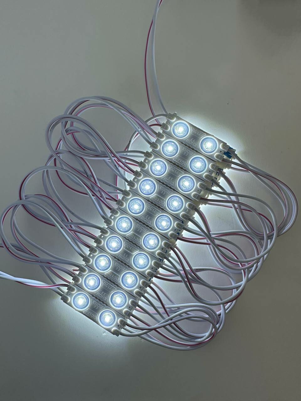 Светодиодный линейный модуль 2SMD 12V 0.8W (белый, 6500К) IP65 20 шт