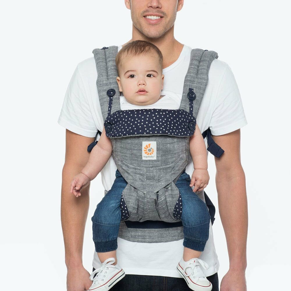 Эргорюкзак- хипсит для малышей от 0 / Ergobaby OMNI 360 Cool Air Mesh -Starry grey/ сумка рюкзак для мамы