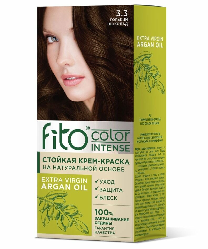 Краска для волос Fito color intense 115мл тон 3.3 Горький шоколад