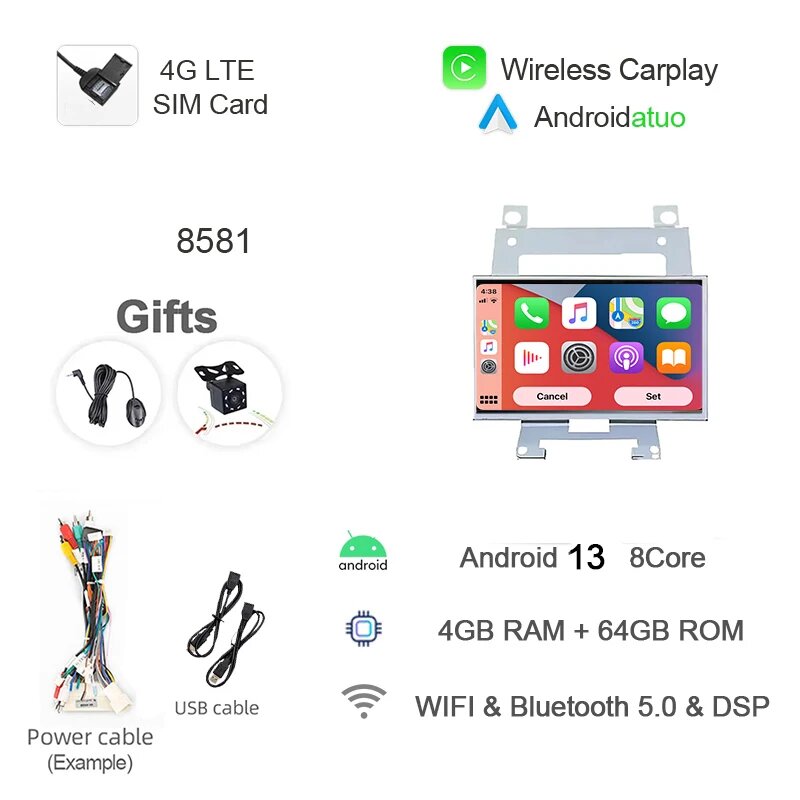 7-дюймовый 12 ГБ автомобильный радиоприемник Android для Land Rover Freelander 2 2007-2015 GPS-навигация Carplay автомобильный мультимедийный плеер Bluetooth Wi-Fi 4G 64G Carplay LTE