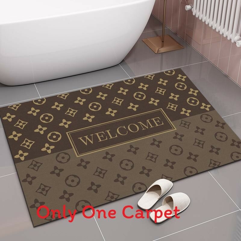 Ковровое покрытие rectangular diatom mud для пола с моющейся ручкой дизайн для кухни и ванной комнаты коричневый круглой формы