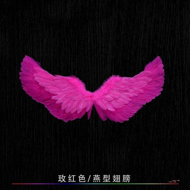 Крылья ангела из пера Розовый, M, as show