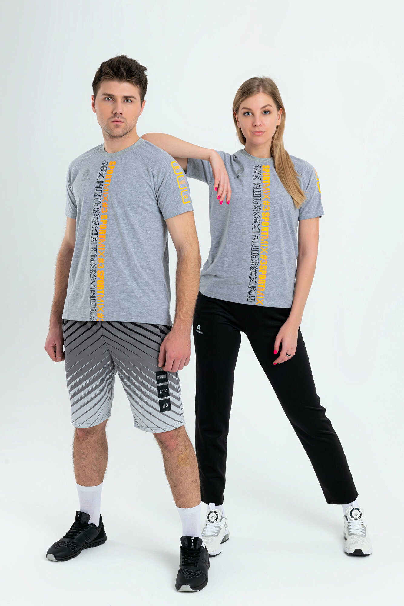 Футболка спортивная SPORT MIX #3, Хлопок 95%, Лайкра 5%