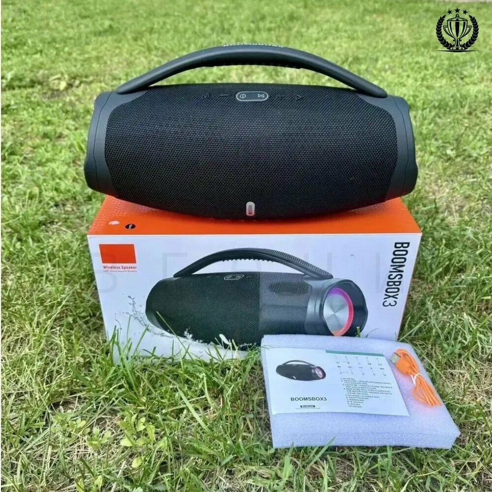 Портативная колонка BOOMBOX 3 черный / Блютуз колонка беспроводная