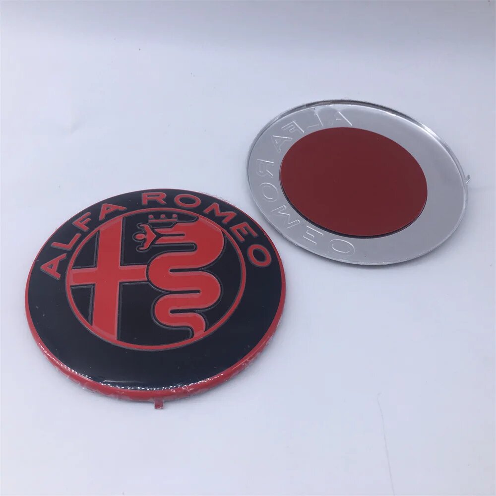 2 шт, 7 цветов, 74 мм, эмблема на передний капот автомобиля, логотип, значок на задний Красный