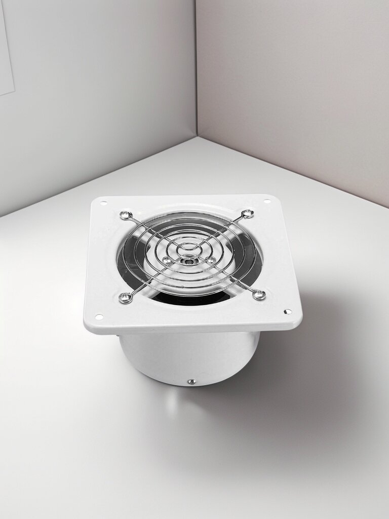 Вытяжной вентилятор, бесшумный, белый, диаметр 95мм, мощность 20Вт