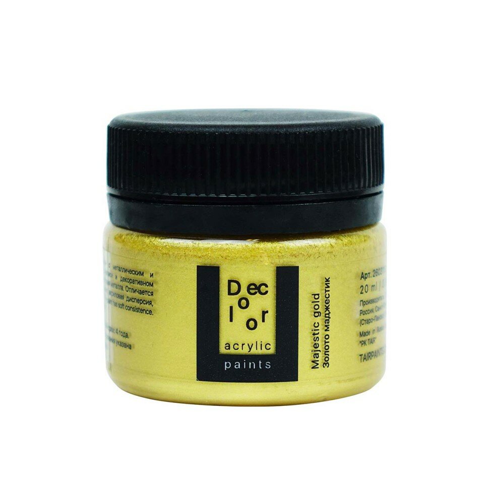Акрил Золото маджестик Деколор 20мл, артикул 2603119