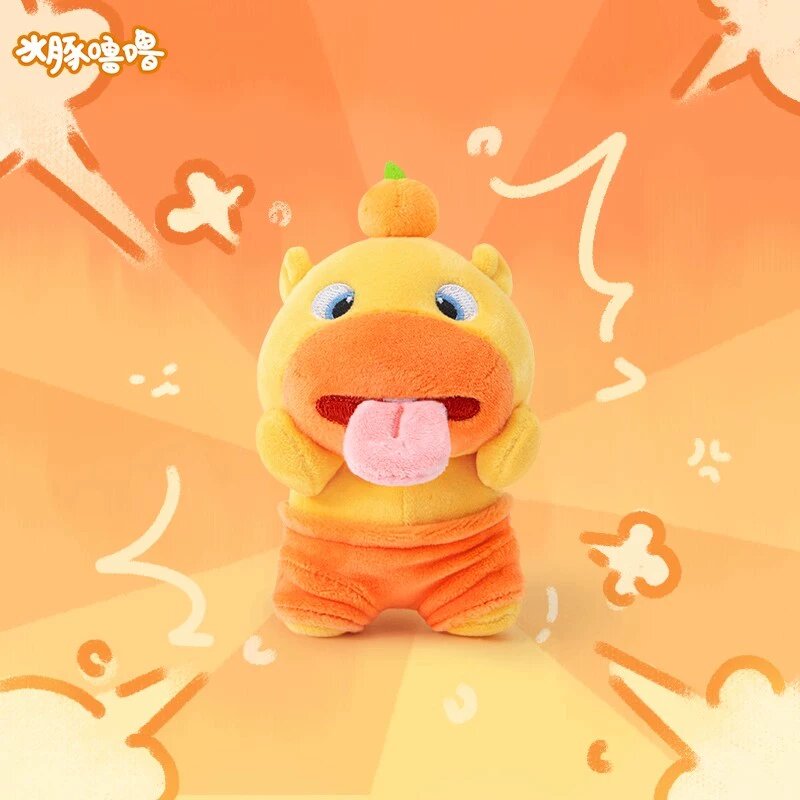 Настоящая магнитная плюшевая игрушка-капибара с высовывающимся языком, креативный кулон-кукла, украшение для сумки,