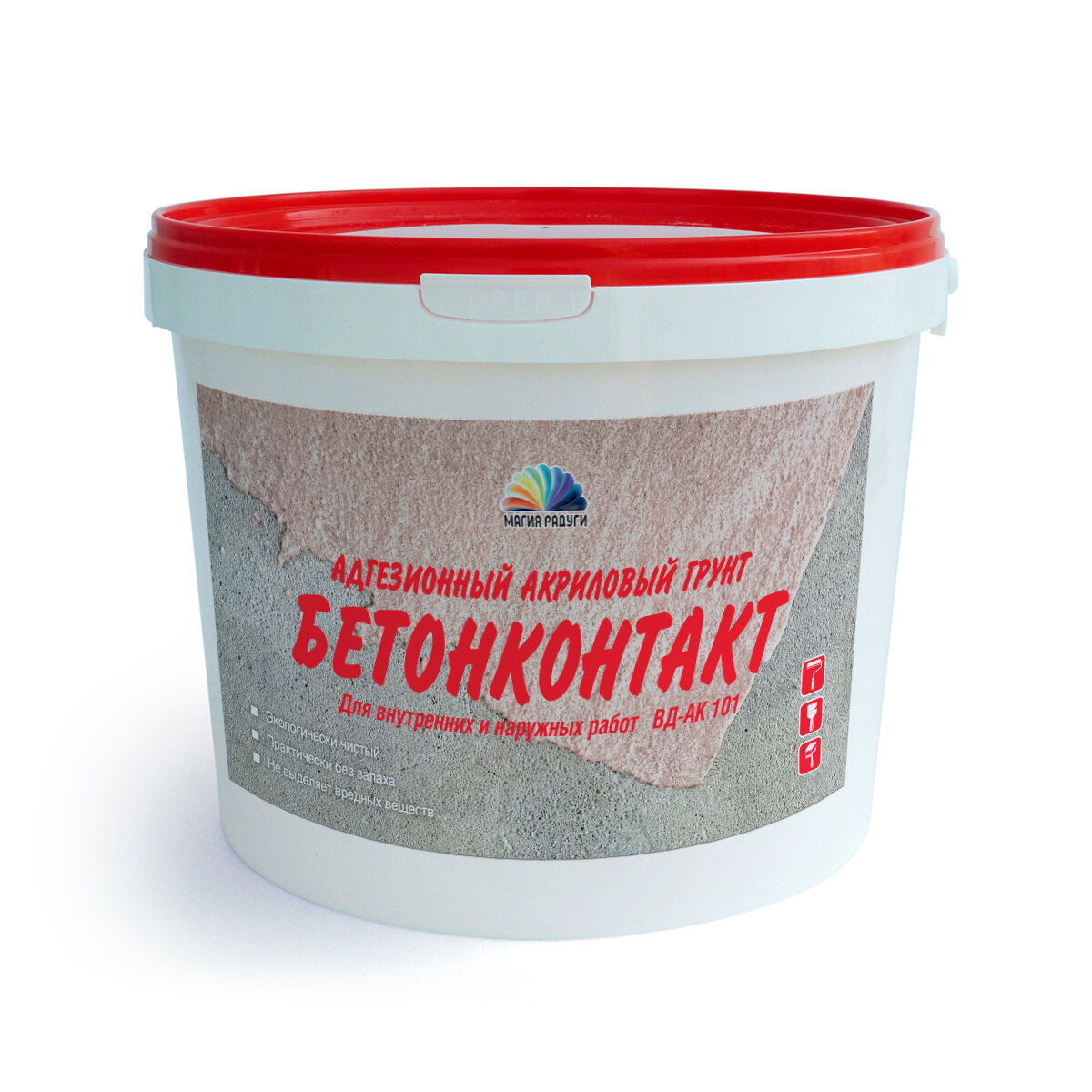 Грунтовка адгезионная бетон-контакт Магия Радуги ВД-АК-101, 6 кг
