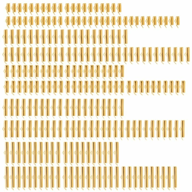 Пряжки-трубки из 250 бусин-золотые
