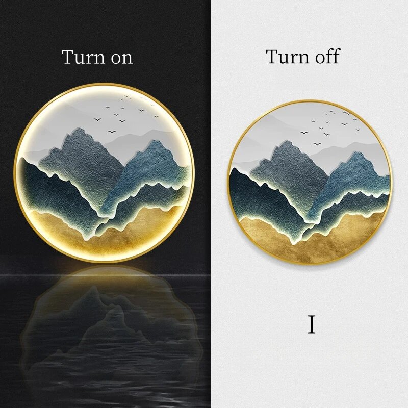 Настенная LED лампа JIAYOOR круглая Black border, I, Dia 60cm