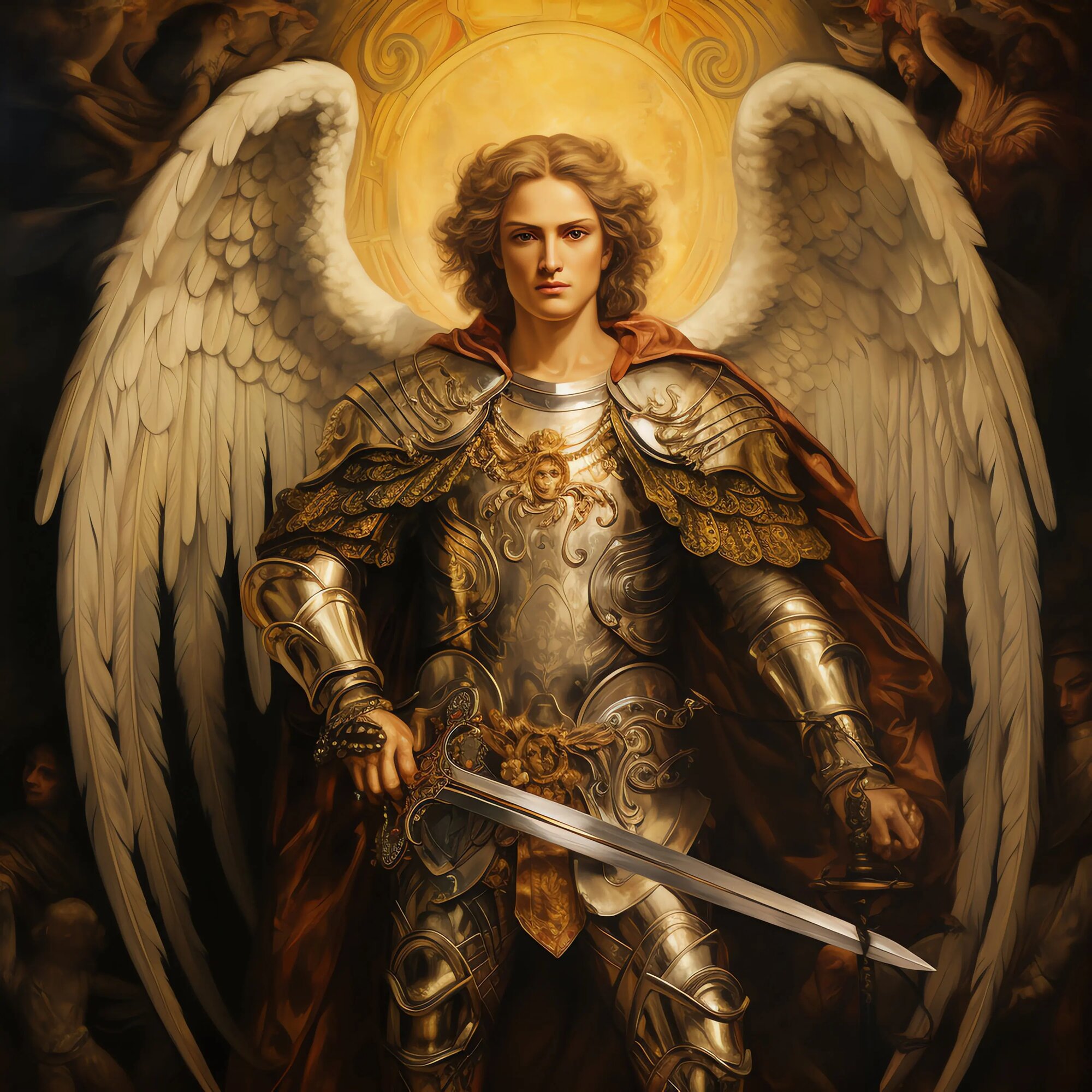 Картина на холсте Архангел Михаил PF27115, 58x58cm no frame