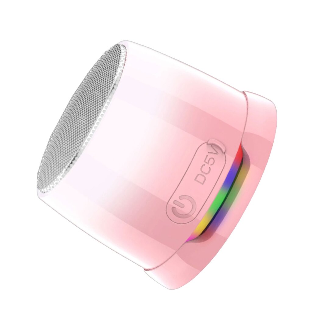 Высококачественный мини-портативный магнитный динамик Bluetooth, маленькая стальная пушка, многофункциональный-розовый