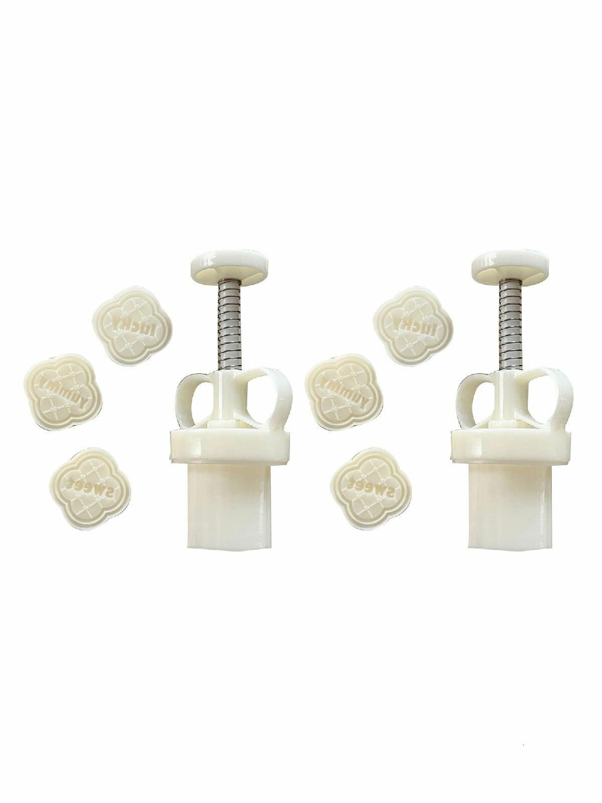 2 комплекта формочек для лунного торта с английским принтом в виде четырехлистного клевера, 1 комплект состоит из 1 формы и 3 штук