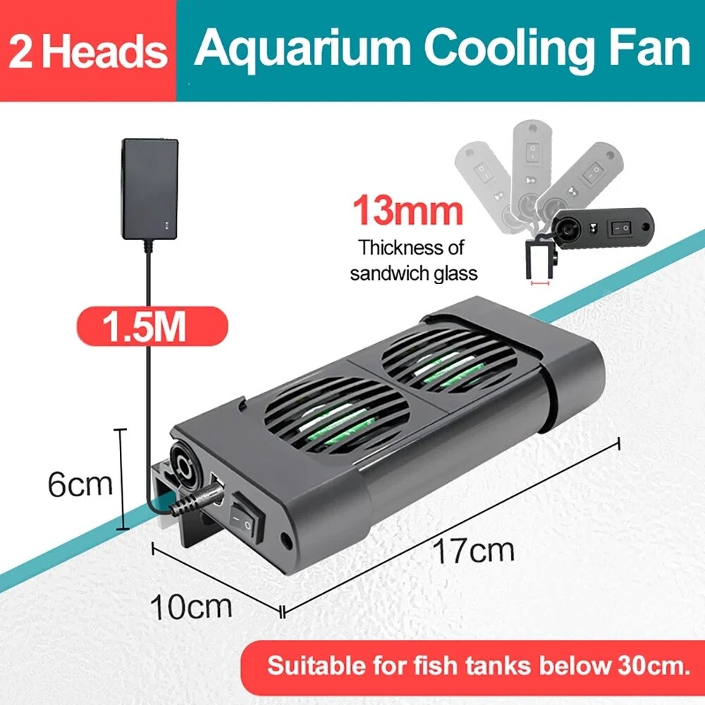 Dreamburgh Аквариумный охладитель 135° 220V 50Hz EU Plug, 2 fan