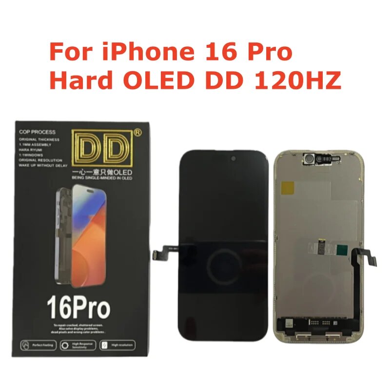 Для iPhone 16 Pro Max ЖК-дисплей 16 Pro, 3D сенсорный дигитайзер в сборе, 16 Plus, мягкий OLED-дисплей для iPhone 16 Pro, запасные части для экрана