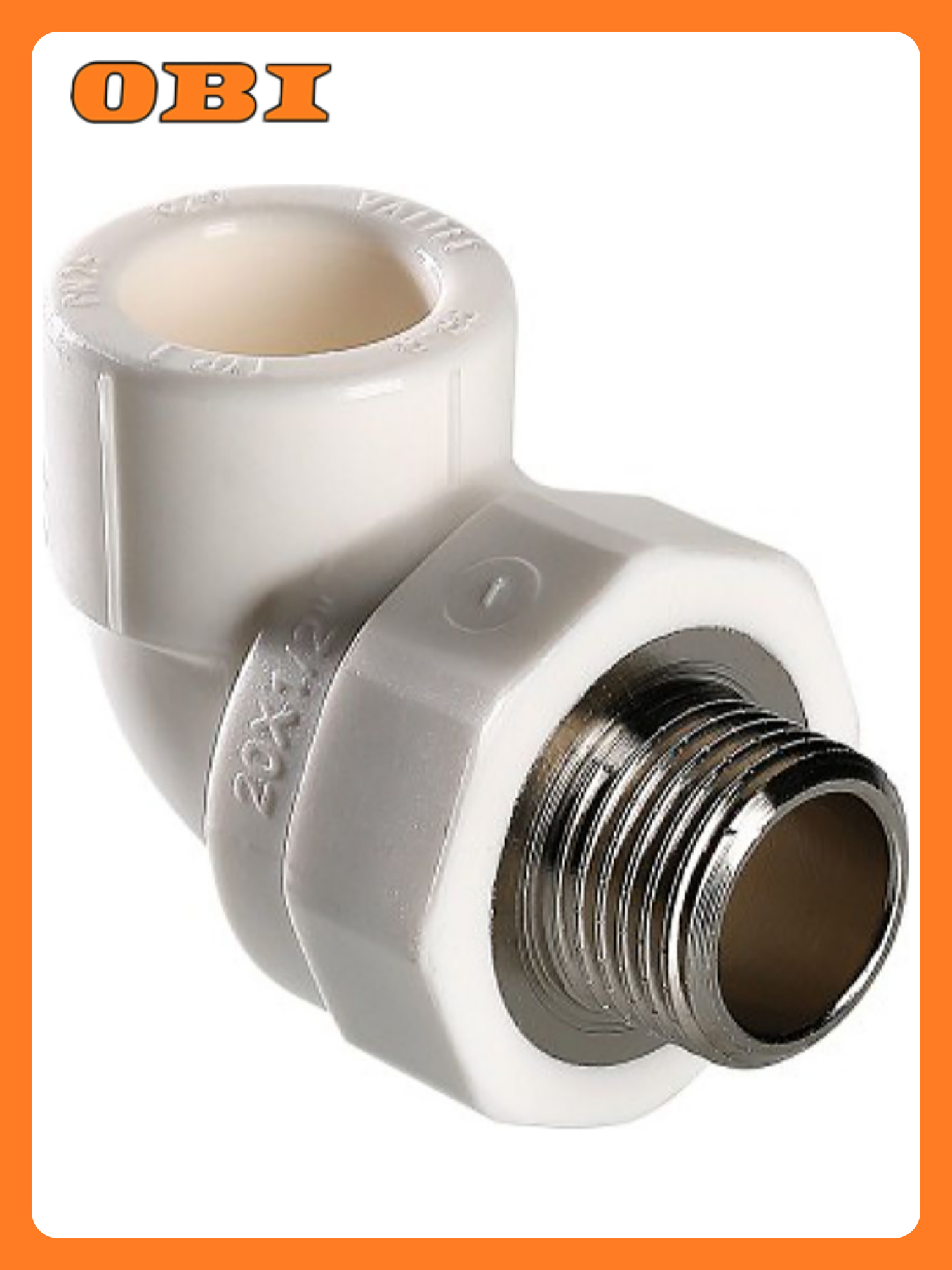 Угольник VALTEC VTp.753, полипропиленовый, 3/4", 32мм, белый