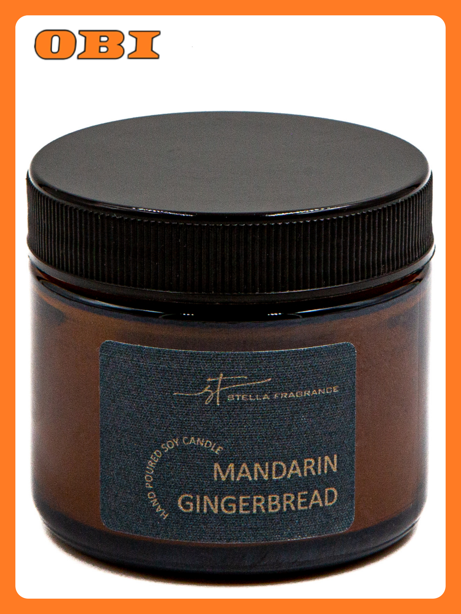 Свеча ароматическая Stella Fragrance "Mandarin Gingerbread", 50г
