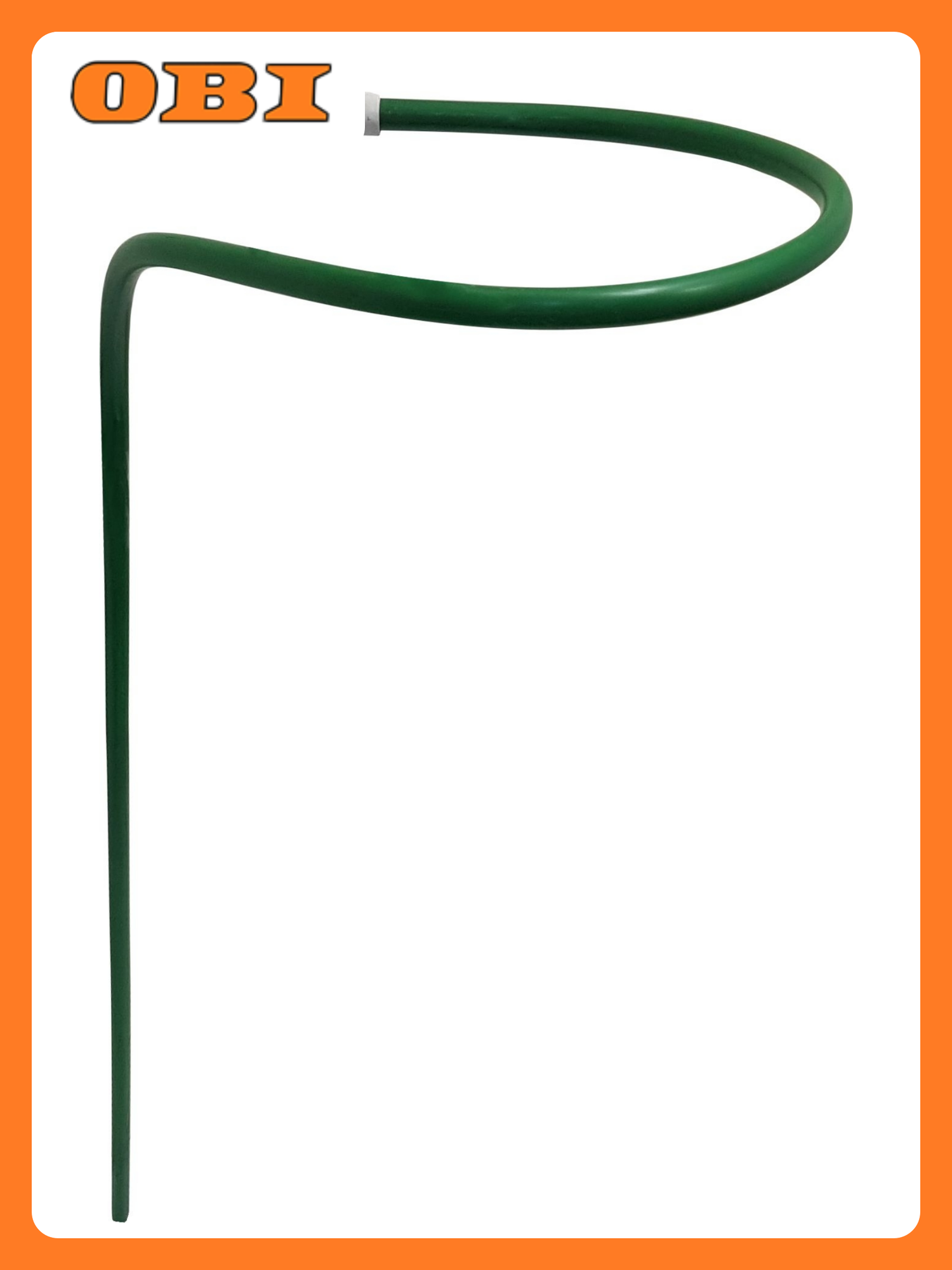 Опора для цветов H70 D20, металл, ПВХ покрытие, зеленая, 1 шт