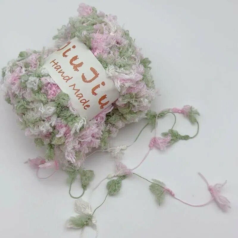 Декоративная пряжа "Рыбий хвост" смесовая нить для вязания рукоделия и скрапбукинга