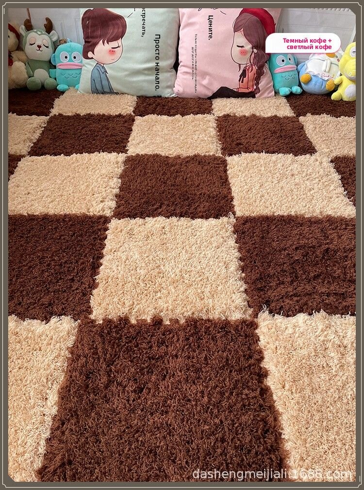 6 кусков плюшевого ковра, свободно комбинируемых